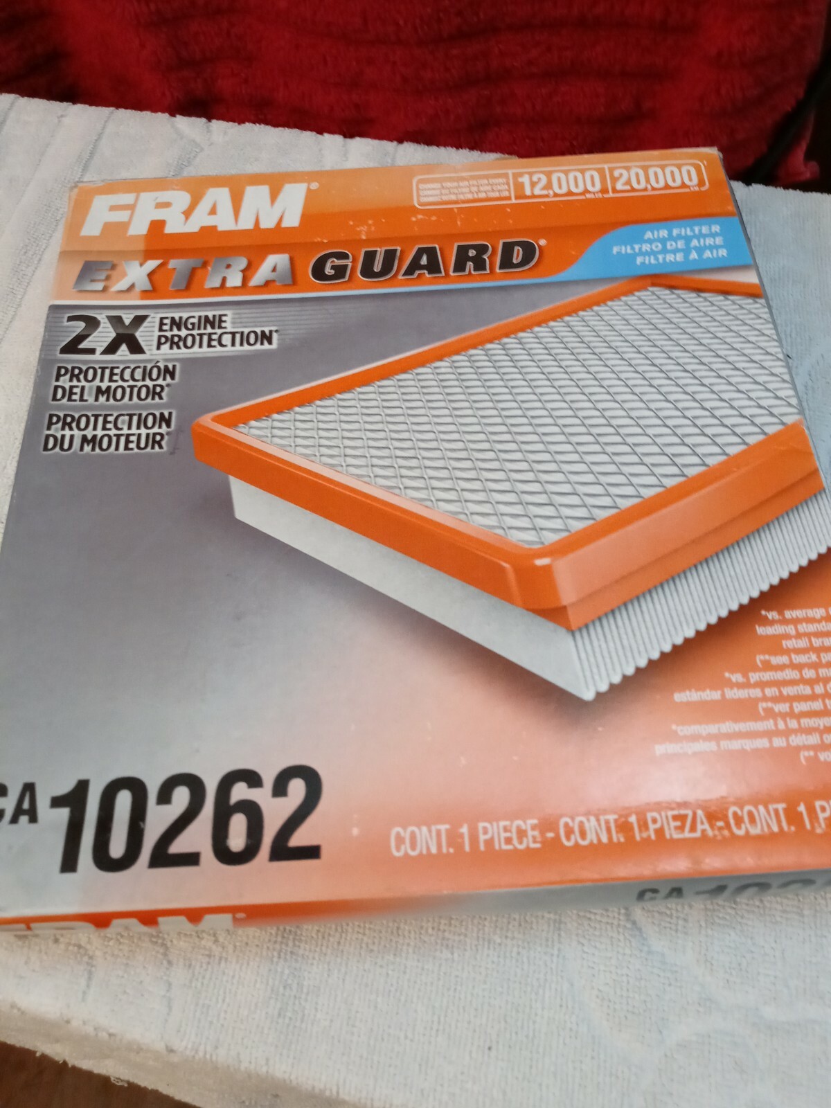 Fram CA10262 - Air filter cross reference