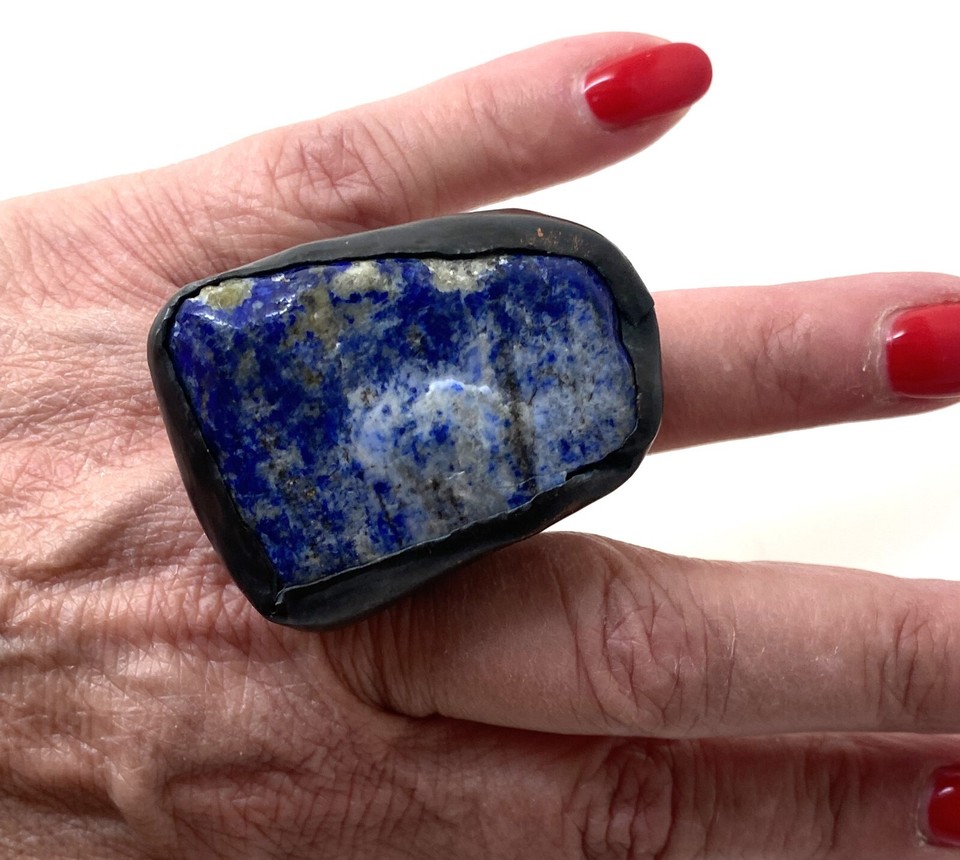 Gerda Lynggaard Monies Unique Oversized Oxidized Copper & Lapis ...