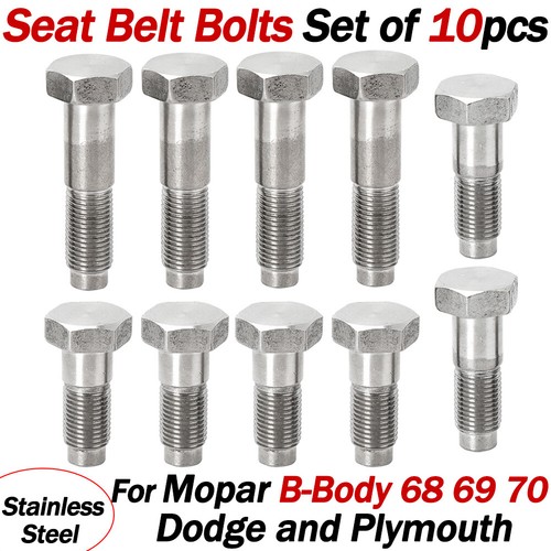 10PCS Seat Belt Bolts For 1968 69 70 B-Body Dodge Charger GTX ...