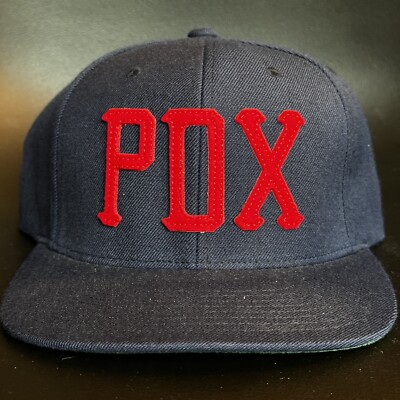 PDX Portland Oregon Hat Cap Snapback Baseball Navy/Red | eBay