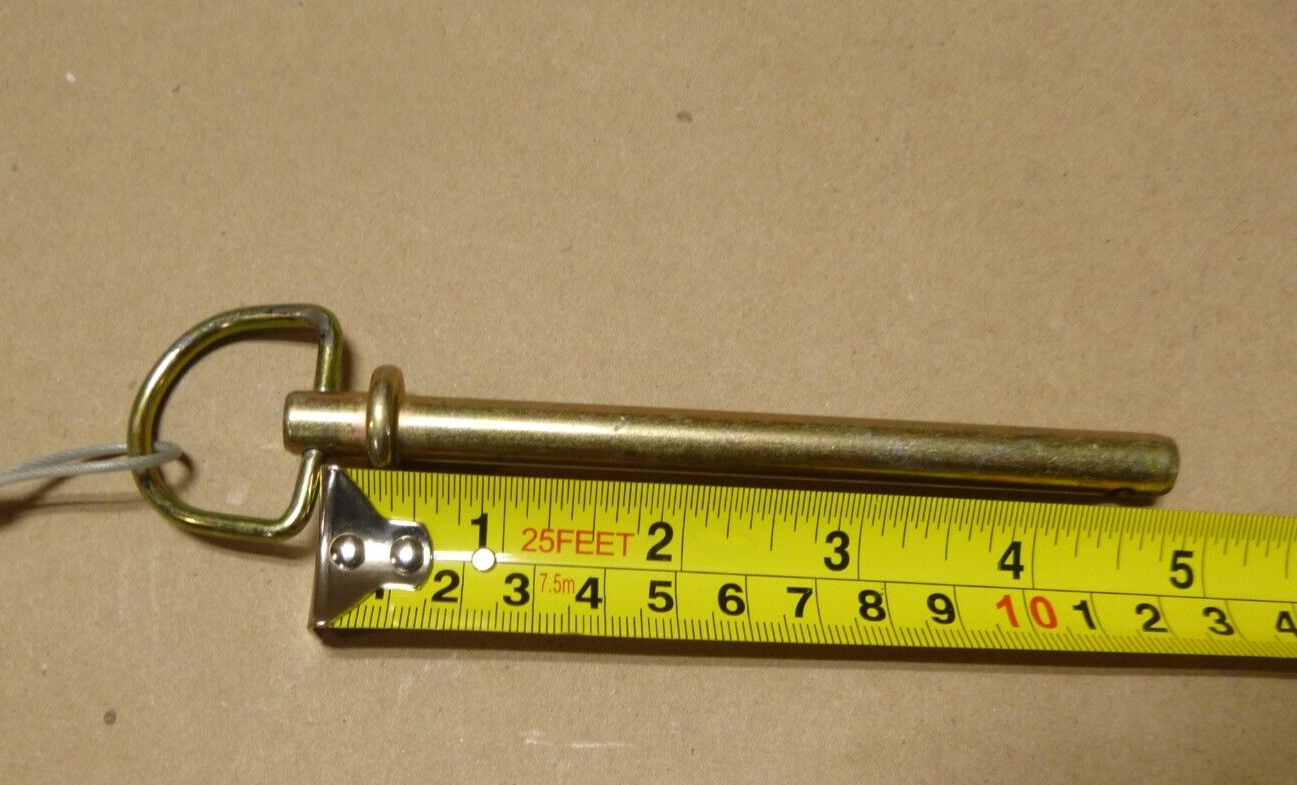 2x USGI TRACTOR TRAILER 3/8" X 4" HITCH / TOW PIN W/ COTTER HAIRPIN ...