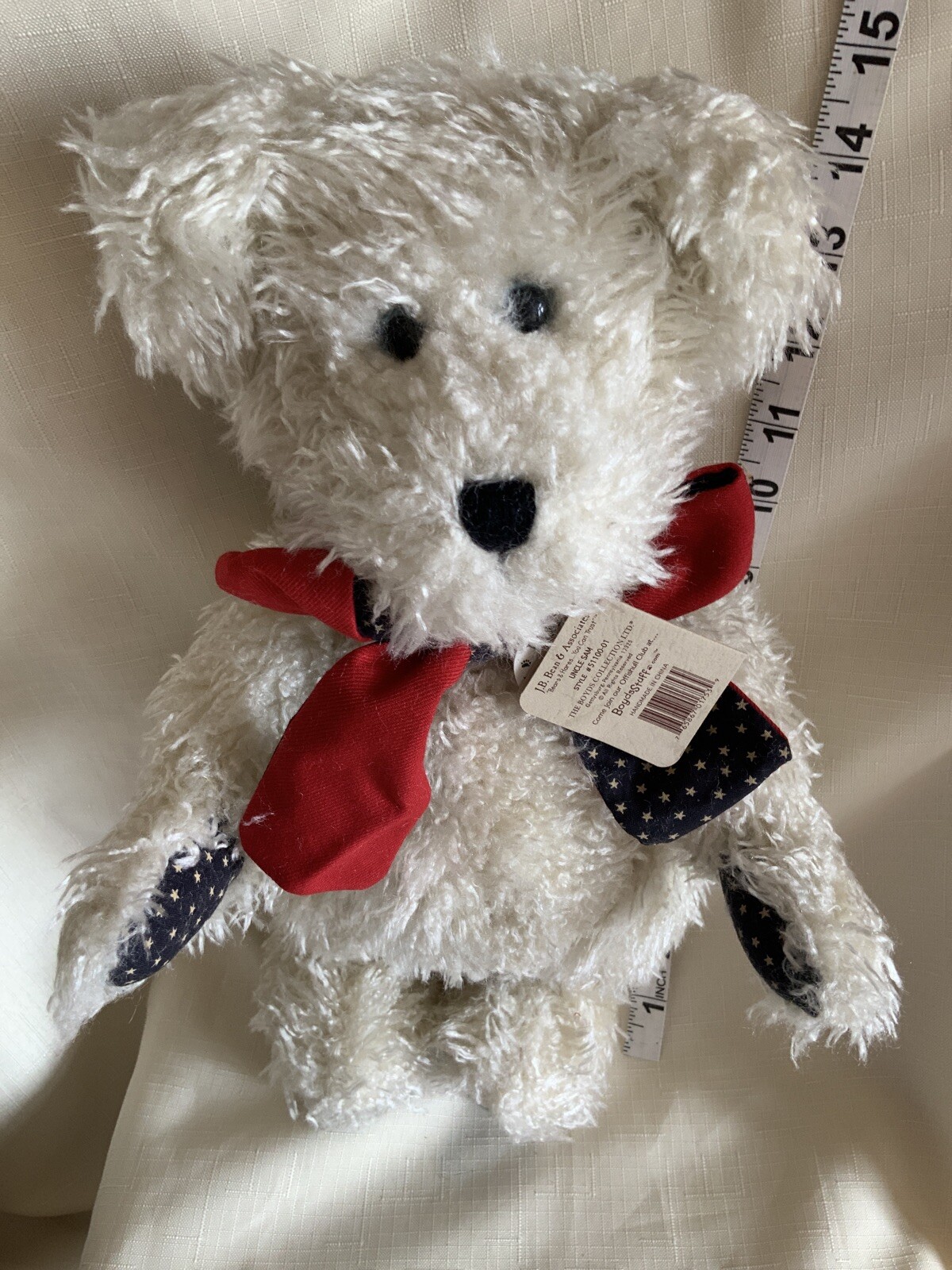 * NEW W/TAG * LARGE *Boyds Bears Uncle Sam w/ STARS *RED,WHITE, BLUE ...