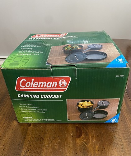 Coleman 6 pc Commercial Grade Non Stick Heavy Duty Camping Cook Set 807 ...