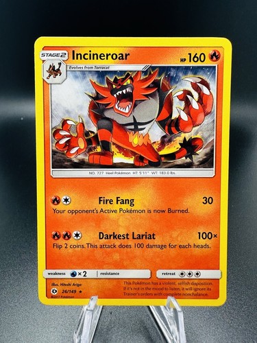 Pokemon TCG - Incineroar 26/149 - Sun & Moon 2017 | eBay