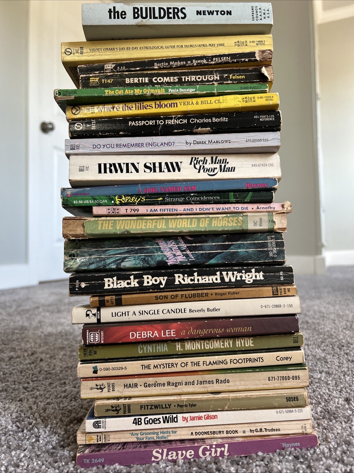 Book Lot of 25 Vintage Paperback Books / Mixed Genres Crime Thriller ...