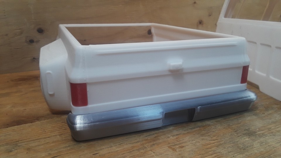 3D Printed RC CAR Chevy Truck C30 4 Door Crew Cab & Bed Dually 1/10 ...