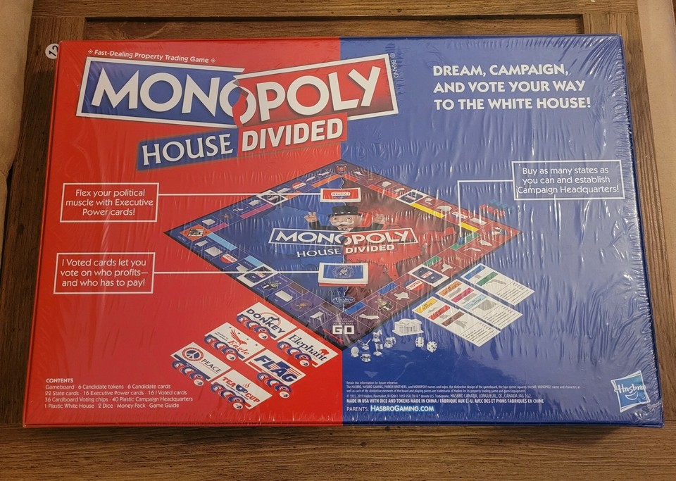 Monopoly Politics House Divided Whitehouse Board Game Democrat ...