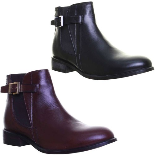 Justin Reece Womens Leather Chelsea Biker Ankle Boots UK Size 3 - 6 | eBay
