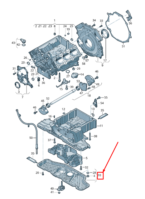 Audi A6 C6 Engine Oil Sump Pan Cover 059103602D for sale online | eBay