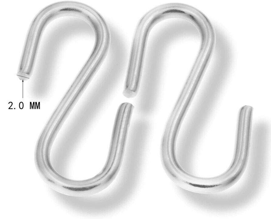 Waycreat 150pcs Stainless Steel 1 Inch S Hooks Connectors S-shaped Hook ...