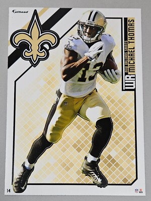 MICHAEL THOMAS FATHEAD TRADEABLES NEW ORLEANS SAINTS LOGO DECAL STICKER ...