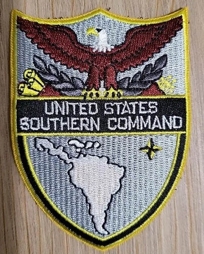 Military PATCH US SOUTHCOM Embroidered w Hook Backing 3" X2.75" Pack Of ...