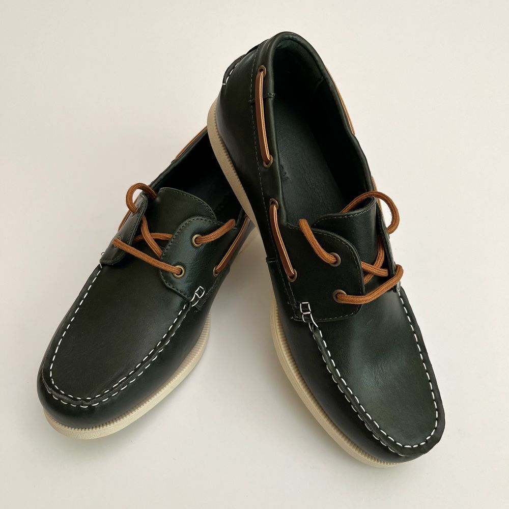 Club Room Dark Green Loafer Boat Shoes Club Room Mens… - Gem