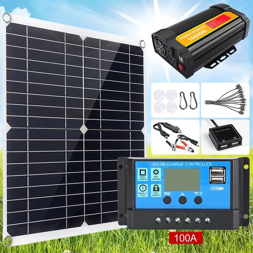 16000W Complete Solar Panel Kit Solar Power Generator 100A Home 110V ...