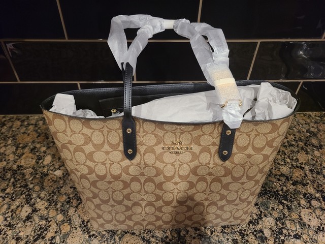 Coach 76636 Town Tote Purse Shoulder Handbag - Brown for sale online | eBay