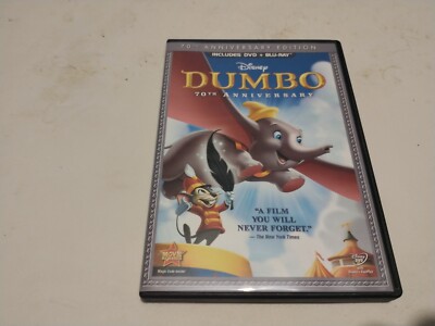 Dumbo (Blu-ray/DVD, 2011, 2-Disc Set, 70th Anniversary Edition DVD/Blu ...