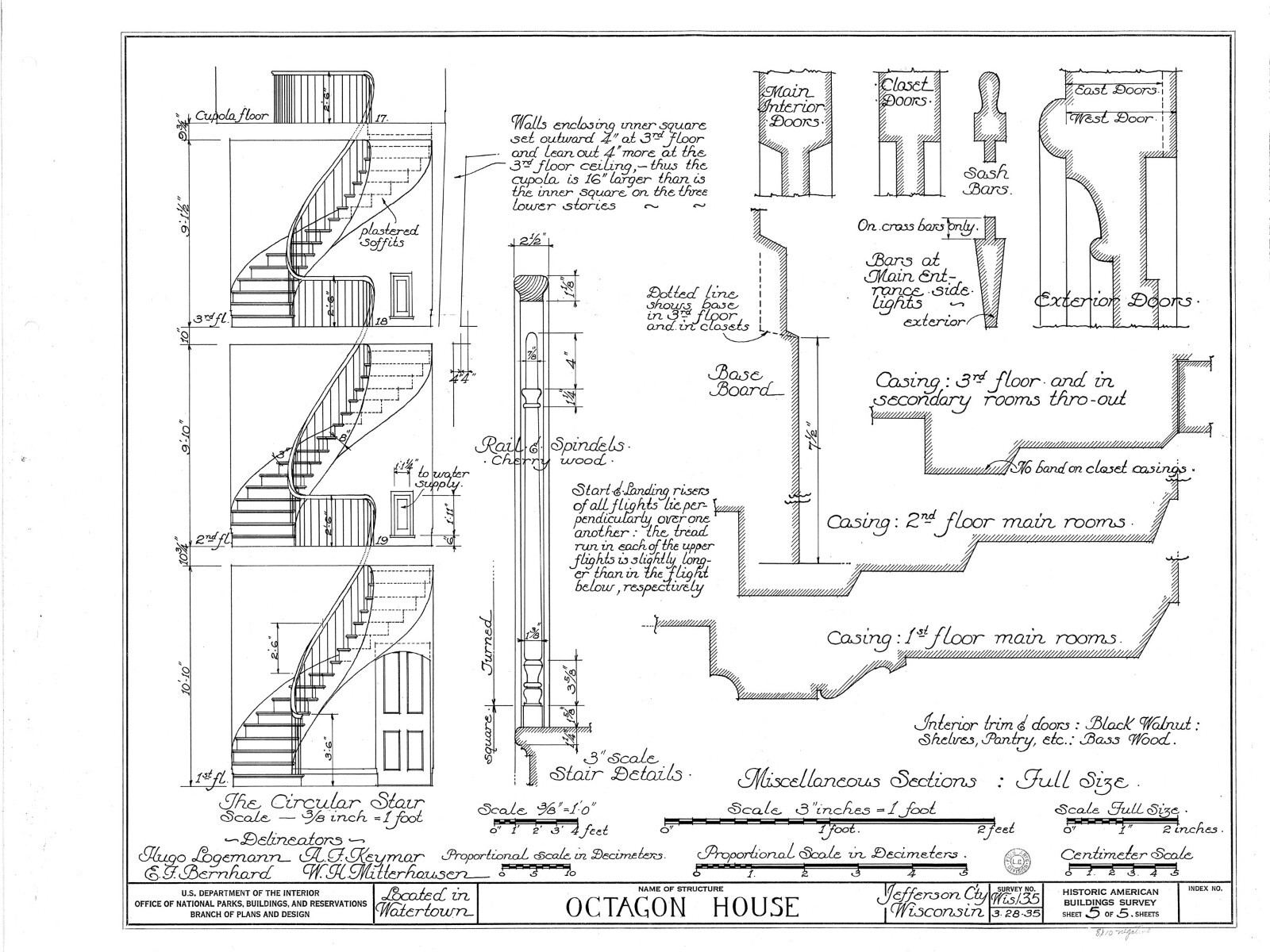 Authentic Victorian Octagon House Plans, wraparound porches, printed ...