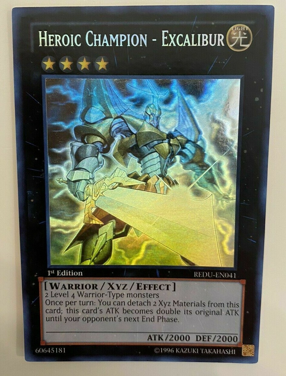 GHOST RARE Heroic Champion - Excalibur 1st Edition REDU-EN041 Yugioh Holo - LP | eBay