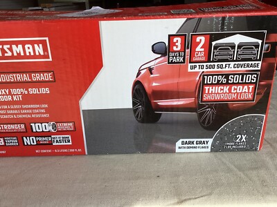 CRAFTSMAN GARAGE FLOOR EPOXY KIT DARK GREY | eBay