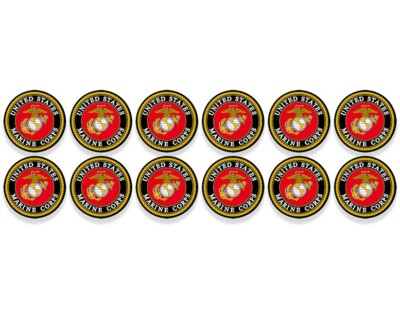 12 Pack - 2 inch Marine Corps Official Logo Stickers (small set decal ...