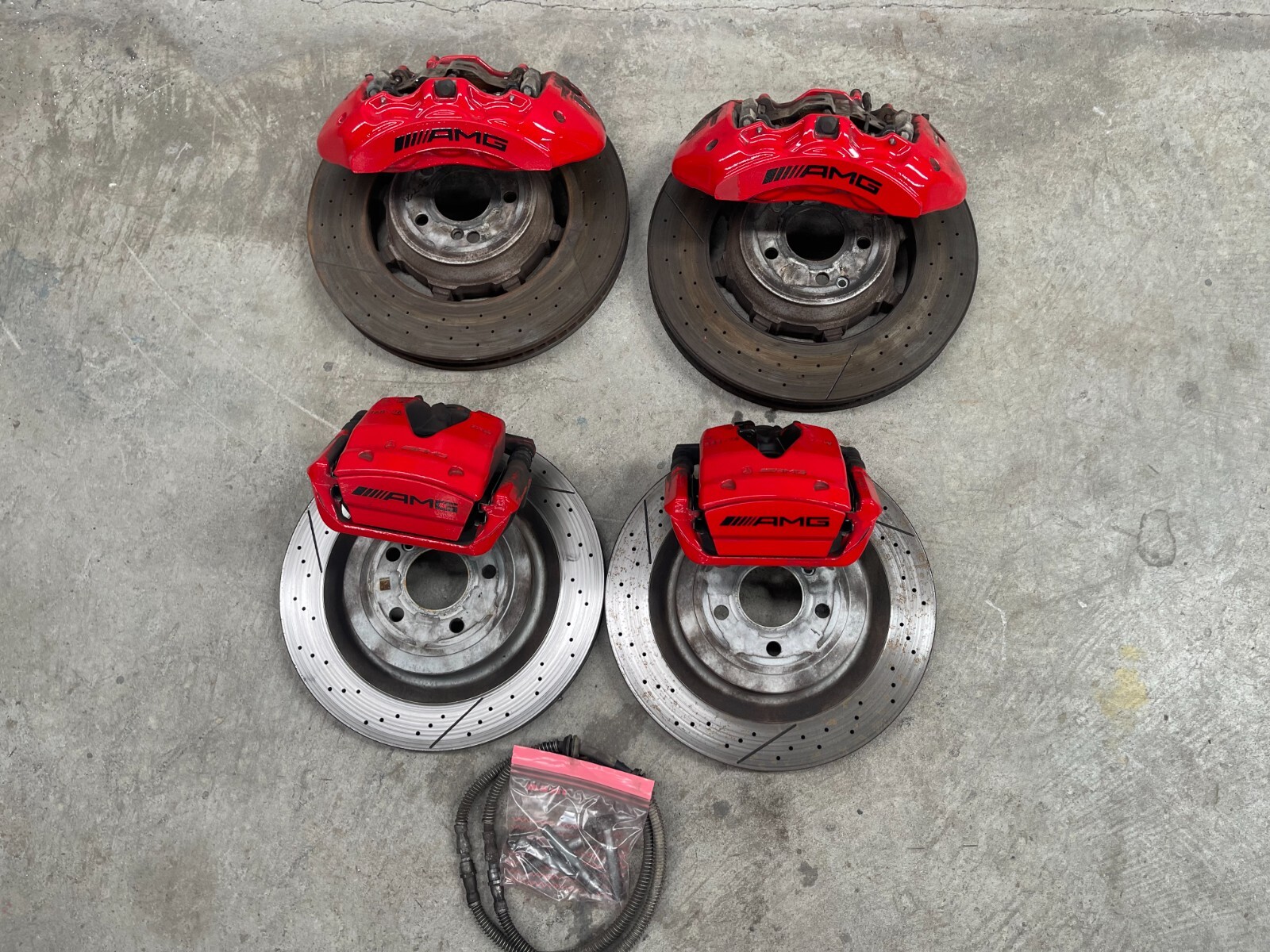 W205 C63s AMG Big brake kit, Calliper, Disks, Pads, Bolts Hardware ...
