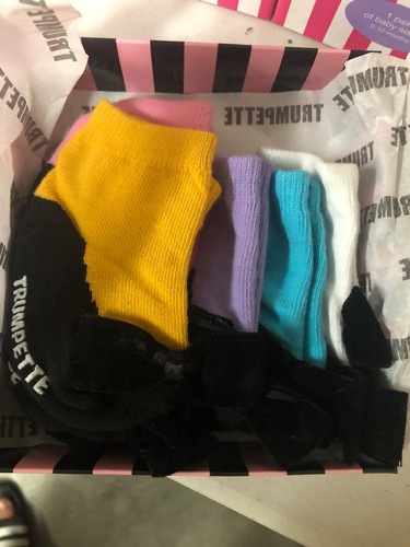 TRUMPETTE Mon Cheri Mary Jane baby Girls Socks Set 6 pair 0 3 6 9 12 ...