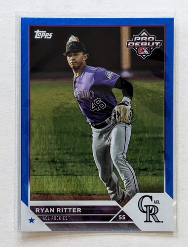 2023 Topps Pro Debut Ryan Ritter Blue Foil /150 #PD-122 Colorado ...