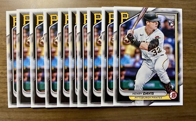 2024 Topps Bowman Paper #61 Henry Davis RC (10) Card Lot Pittsburgh ...