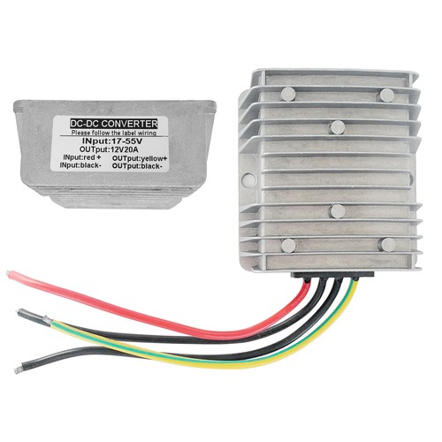 DC-DC Buck Converter 24V 36V 48V to 12V 20A Step Down Voltage Regulator ...