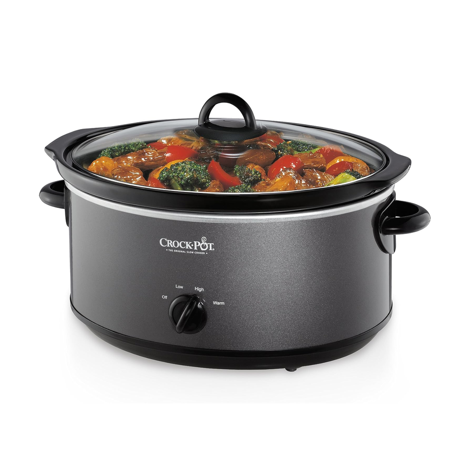 Crock-pot 7 qt Manual Slow Cooker. Design to Shine Charcoal Gray ...
