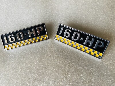 CHRYSLER VALIANT TWO BY 160 HP BADGES SUIT 2BBL (NEW ONE REPRO + ONE ...