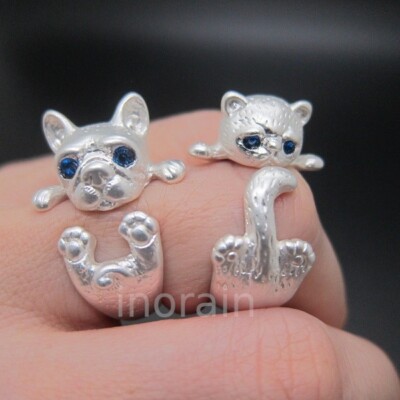 Cute Fashion Free Size Adjustable 3D Cat Ring Kitten Neko Kawaii Party Rings | eBay