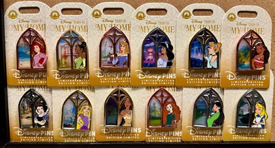 BN Disney Pins 2024 UChoose Disney Is My Home Pin Princess Window Ariel ...