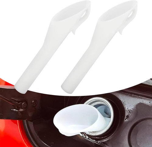 Msyuusr 2PCS Capless Gas Tank Funnel，Funnels for Automotive Use White ...