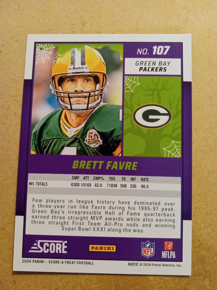 2024 Score Score A Treat Bats Brett Favre #107 | eBay