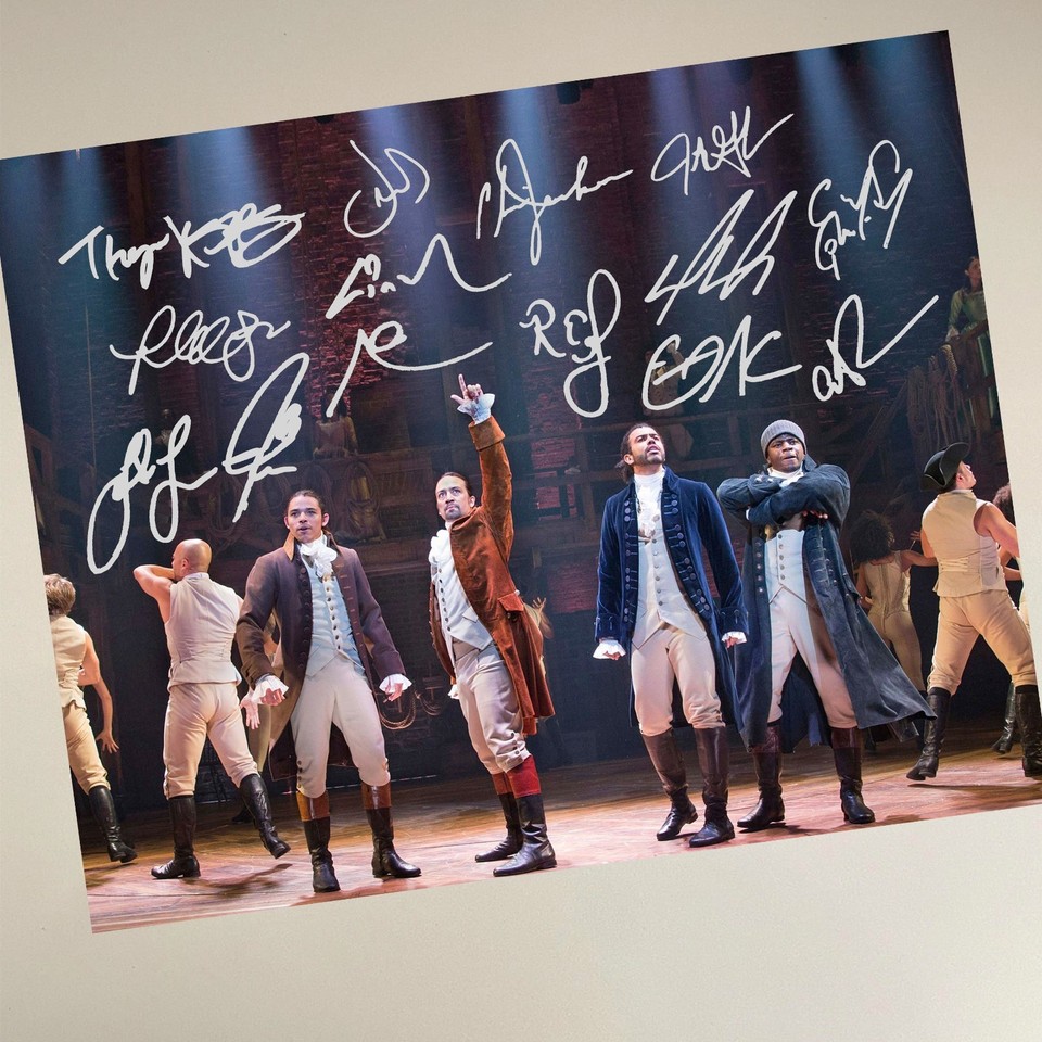 Hamilton Original Broadway Cast Signed 8x10 Reprint Autograph Poster ...