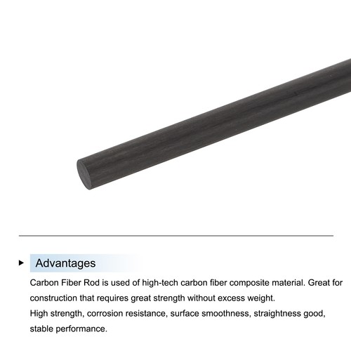 5Pcs Carbon Fiber Rod 2.5mm x 200mm for RC Plane Kite Wing Tube ...