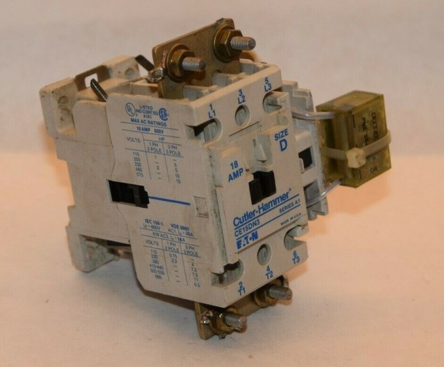 Cutler-Hammer CE15DN3 Contactor 120 Volt Coil 18 Amp Max 600 Volts for ...
