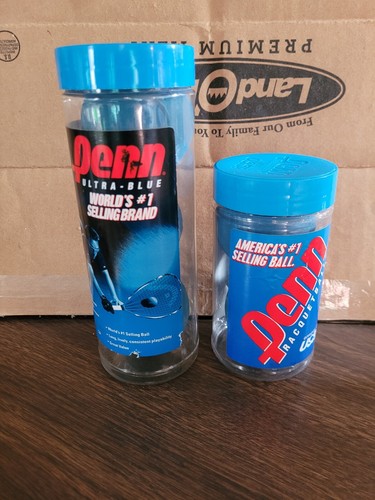 Penn Racquet Balls Rubber Blue 3 NEW 2 USED | eBay