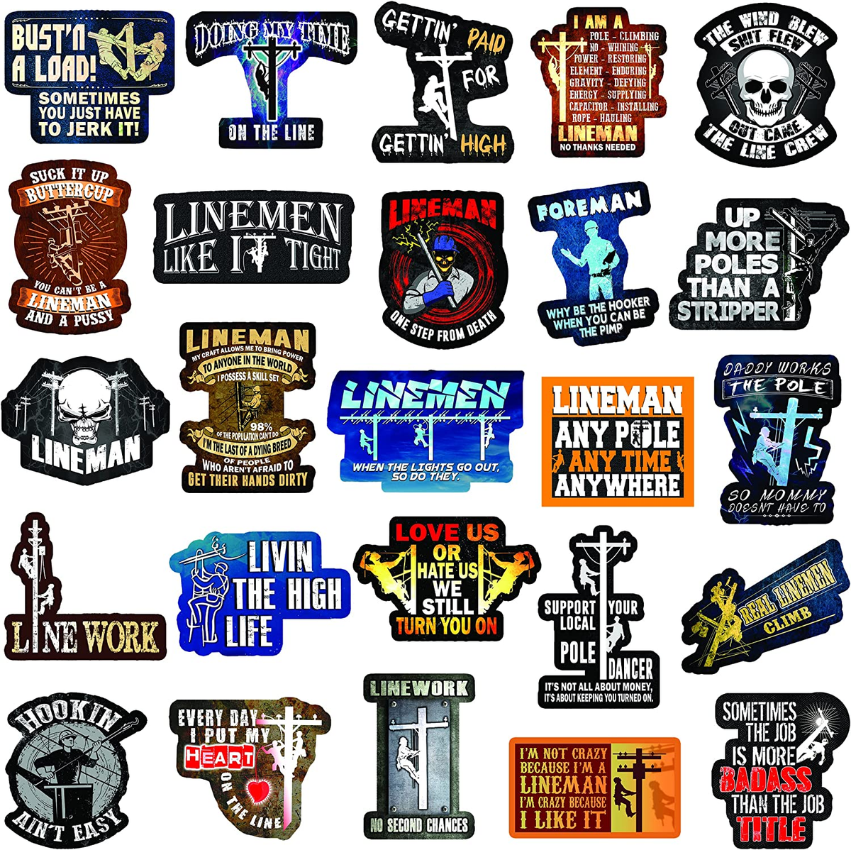 Power Lineman Stickers