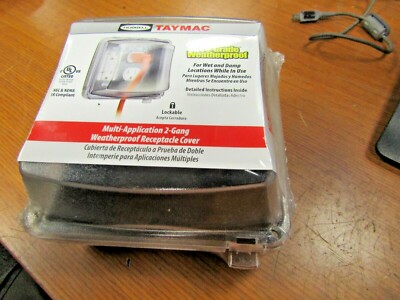 NEW HUBBELL TAYMAC MM2410C MULT-APPLICATION 2-GANG WEATHERPROOF COVER ...