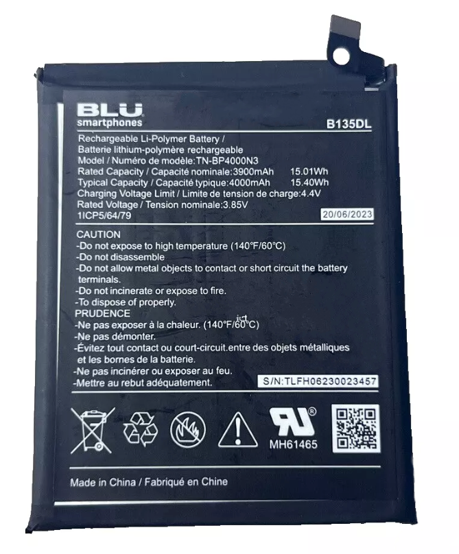 For BLU View 4 B135DL Battery Replacement Smart Phone TN-BP4000N3 ...