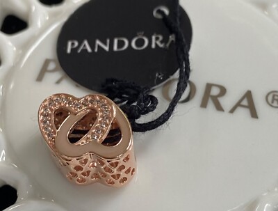 Authentic Pandora ROSE Entwined Love Charm #781880CZ | eBay
