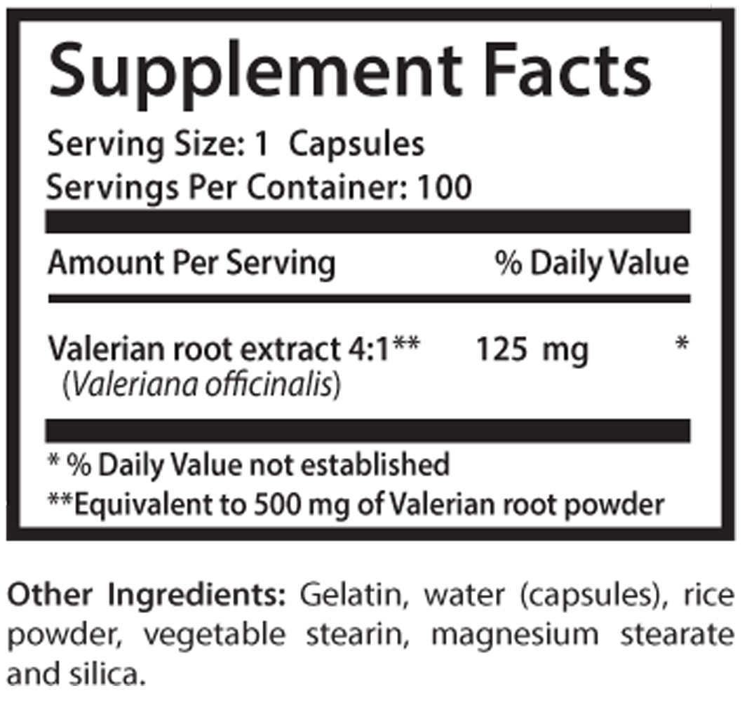 Valerian Root Tablets - Valerian Extract 4:1 125mg - Improve Sleep ...