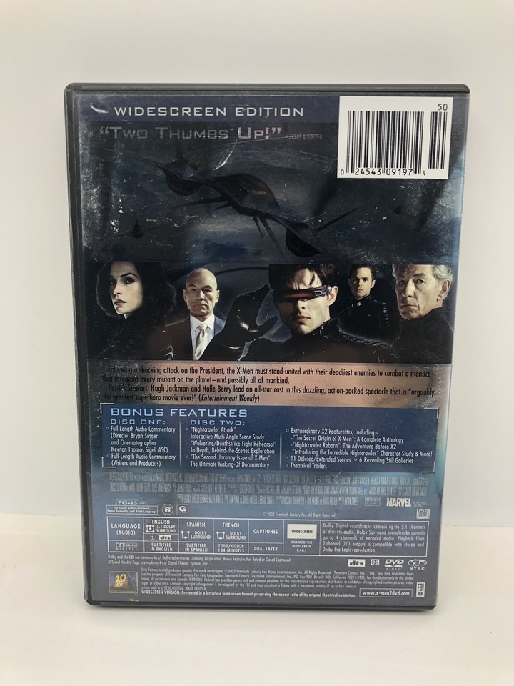 X2: X-Men United (Two-Disc Widescreen Edition) - DVD - VERY GOOD ...