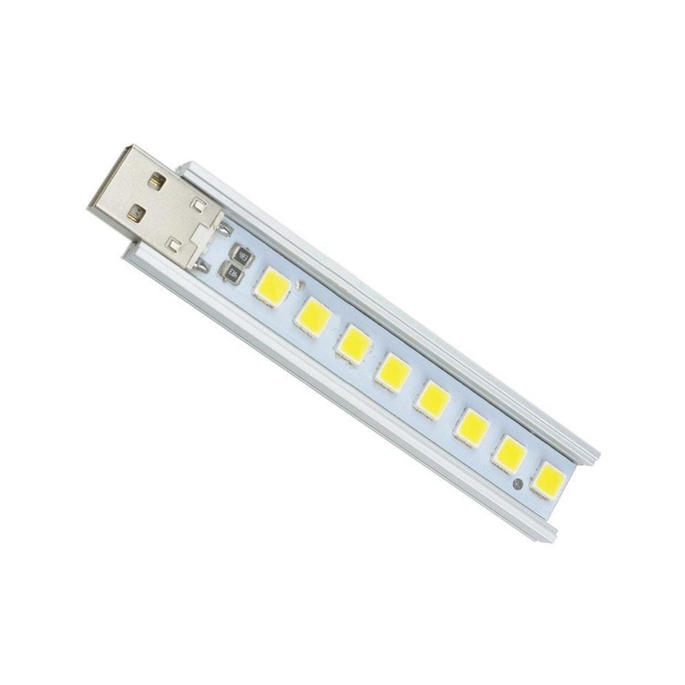 1PCS Mobile Power 5V Highlight USB Lamp 8 Beads SMD LG 5152 LED Warm ...