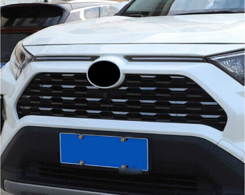 For Toyota RAV4 19-2024 Black Steel Front Grille Strips Clip Decals ...