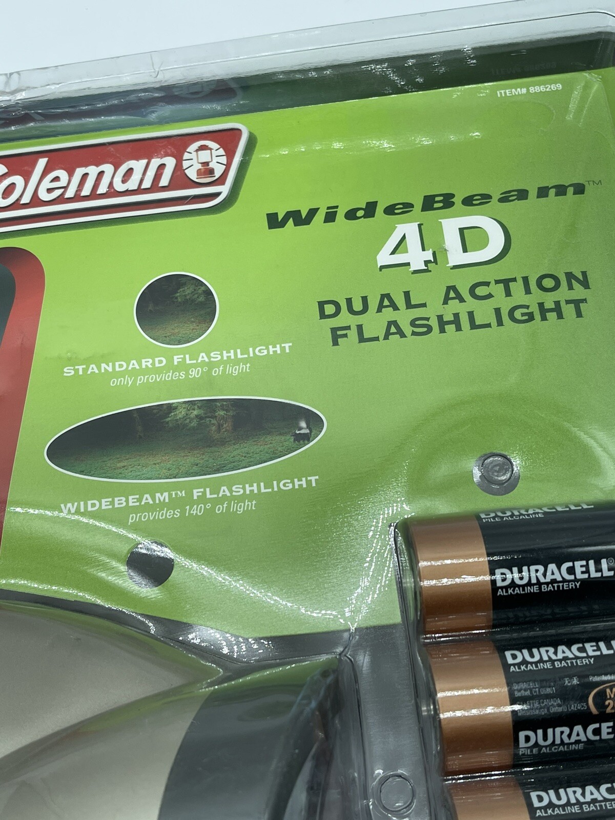 NEW = COLEMAN FLASHLIGHT Lantern 4DWIDE BEAM DUAL ACTION LIGHT MODEL ...