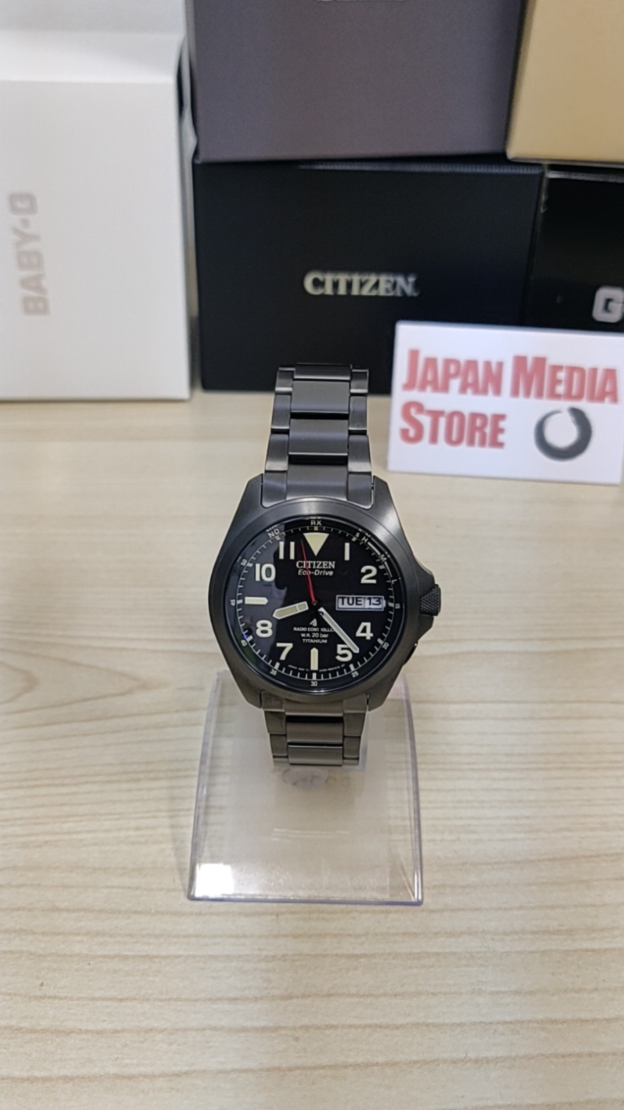 Citizen Promaster Land AT6085-50E Black Eco-Drive Titanium Sapphire Men ...