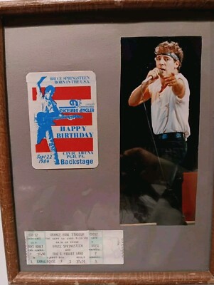 Bruce Springsteen, Framed, 1984 Born In The U.S.A Backstage Pass ...